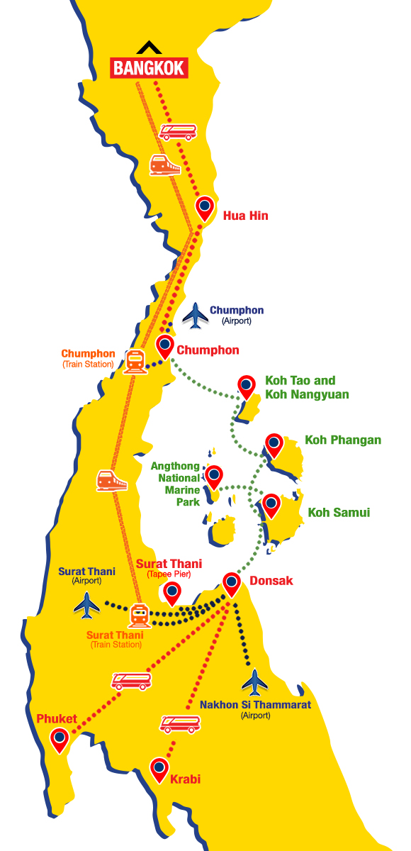 Koh Samui by boat and ferry - The Sarann Koh Samui